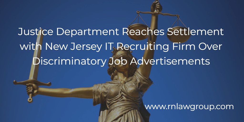 Justice Department Reaches Settlement With New Jersey It Recruiting